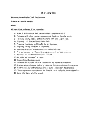Job Description | DOCX