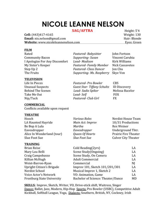 NICOLE LEANNE NELSON- 2016 Resume | PDF