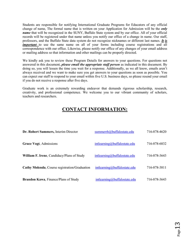 SUNY Buffalo Program | PDF