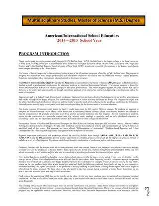 SUNY Buffalo Program | PDF