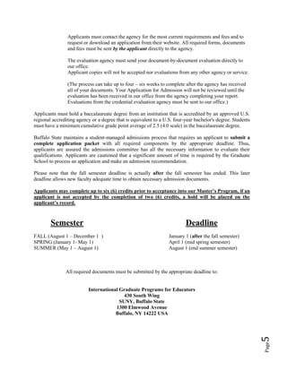 SUNY Buffalo Program | PDF