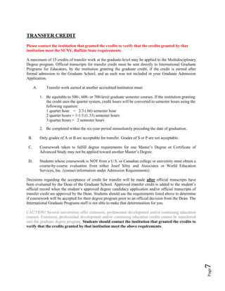 SUNY Buffalo Program | PDF