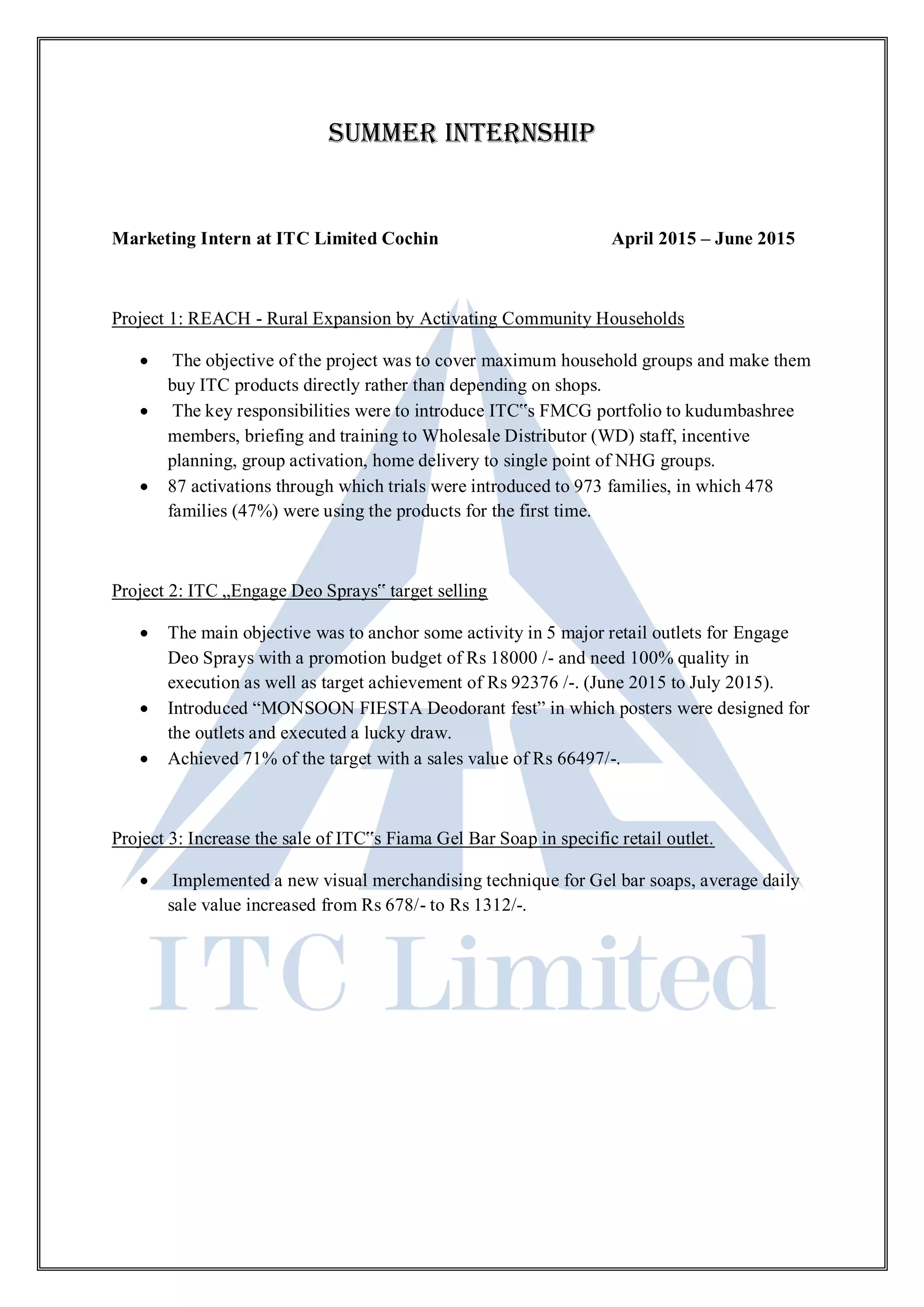 Summer Internship | PDF