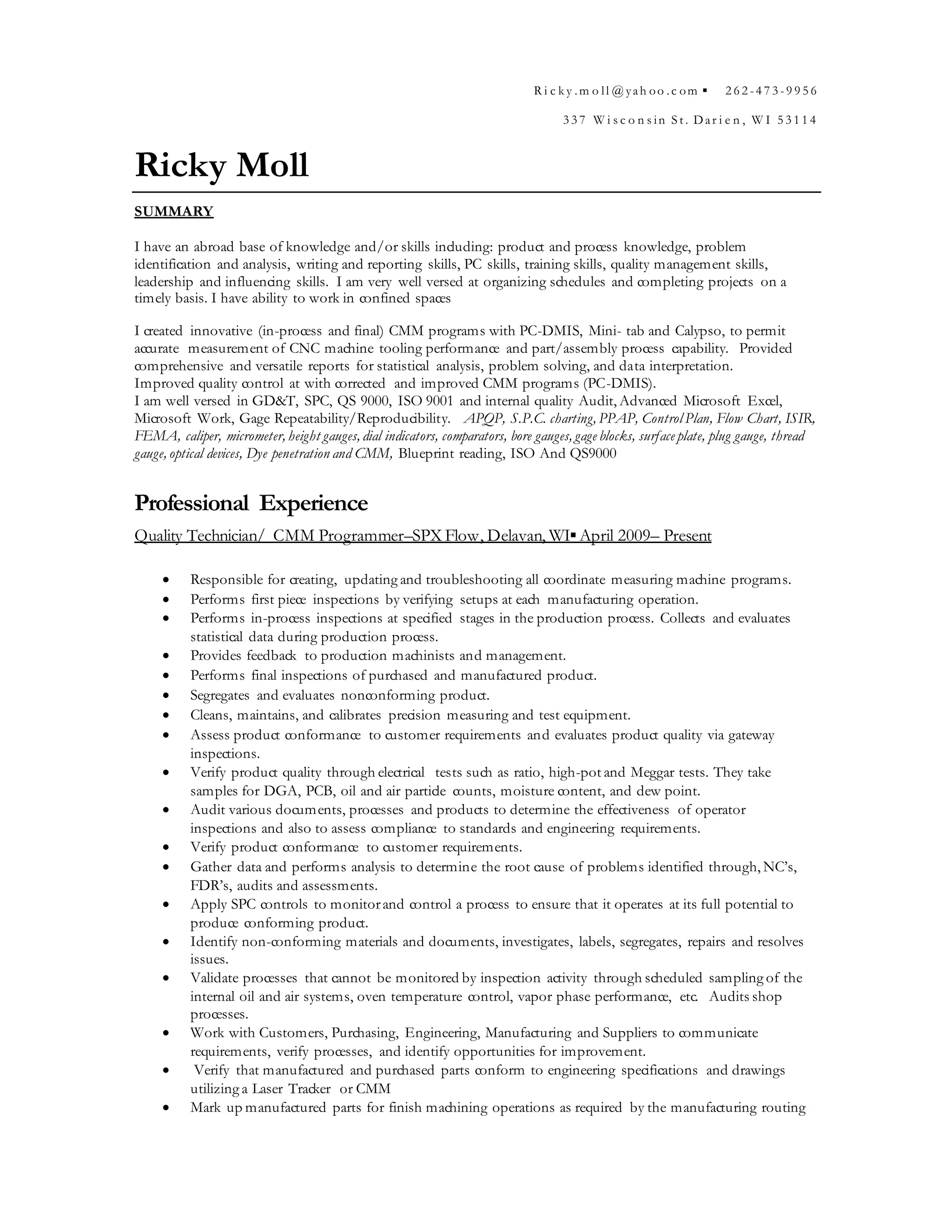 Ricky's Resume | DOCX