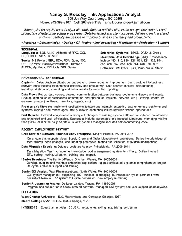 Nancy Moseley Resume 2016 | DOCX