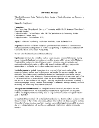 FINAL Internship Abstract | DOCX
