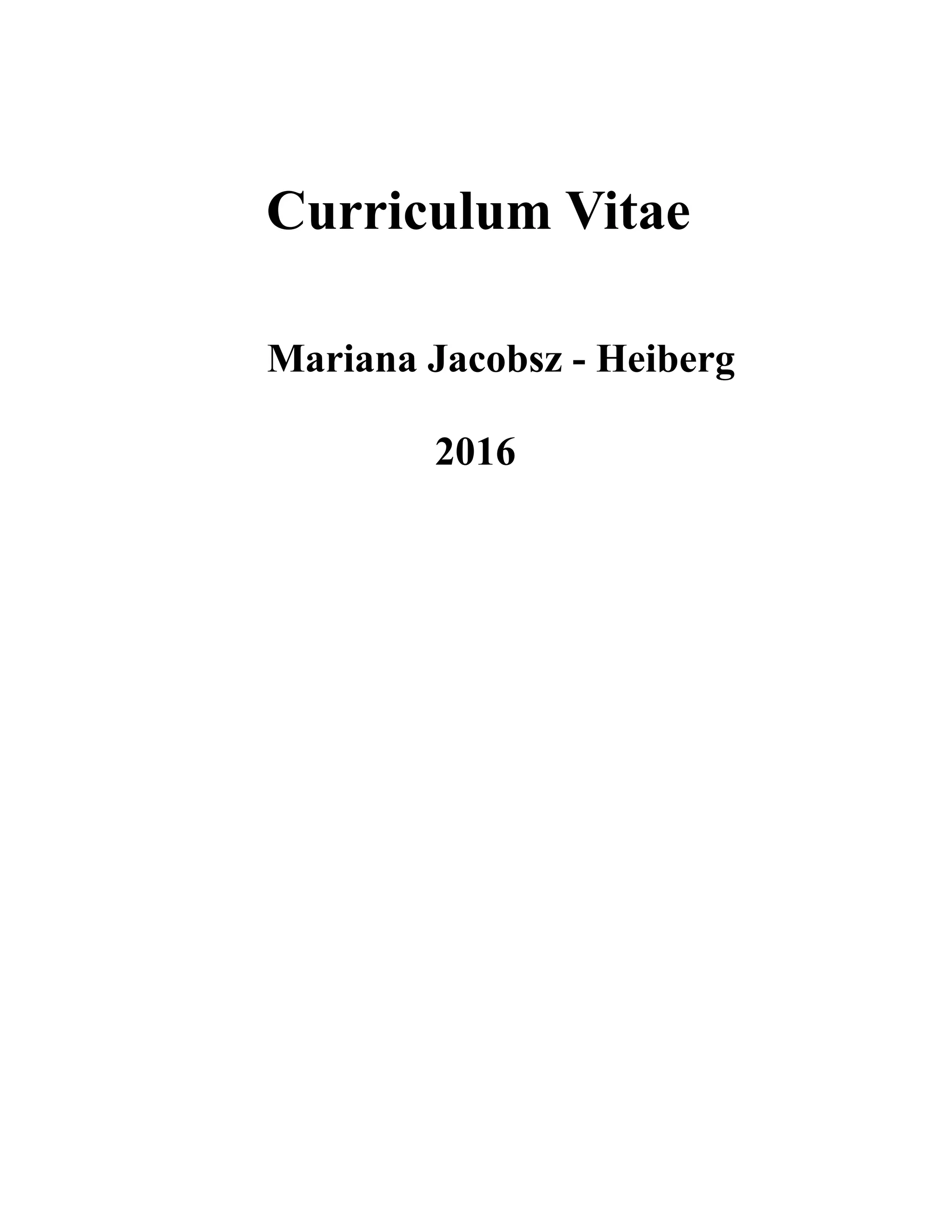 Final Curriculum Vita Newest 20th November 2016e | PDF