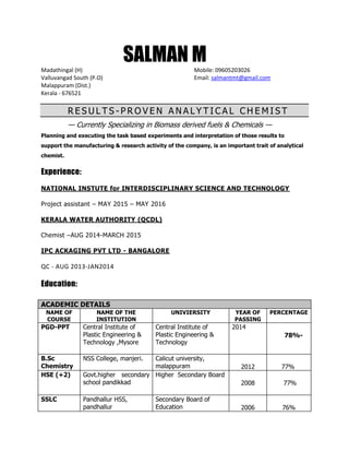 salman resume niist | PDF