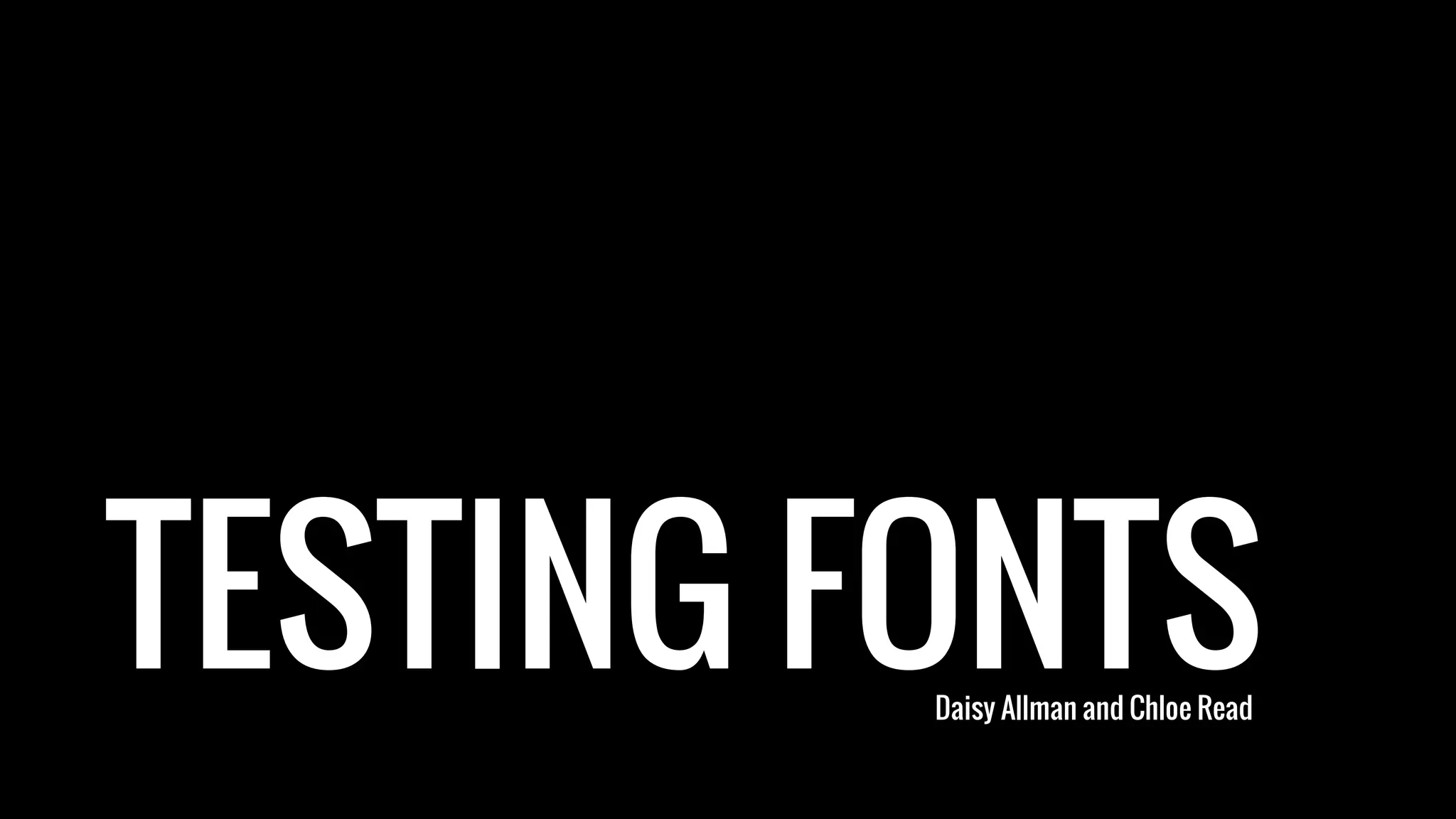 Testing fonts | PPTX