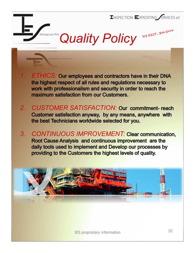 IES srl Company Profile | PDF