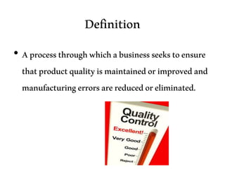 Quality Control | PPTX