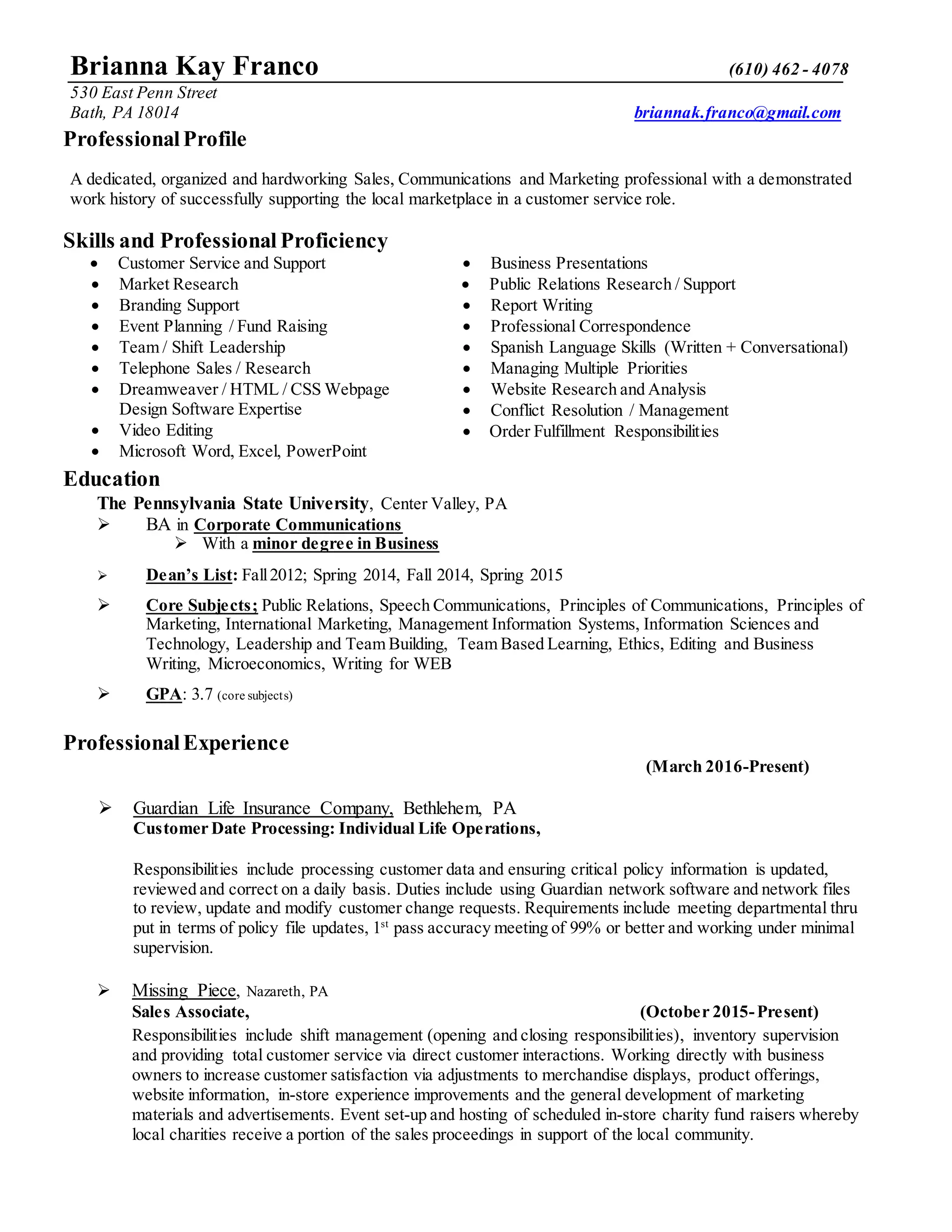 Brianna Franco Resume | DOCX