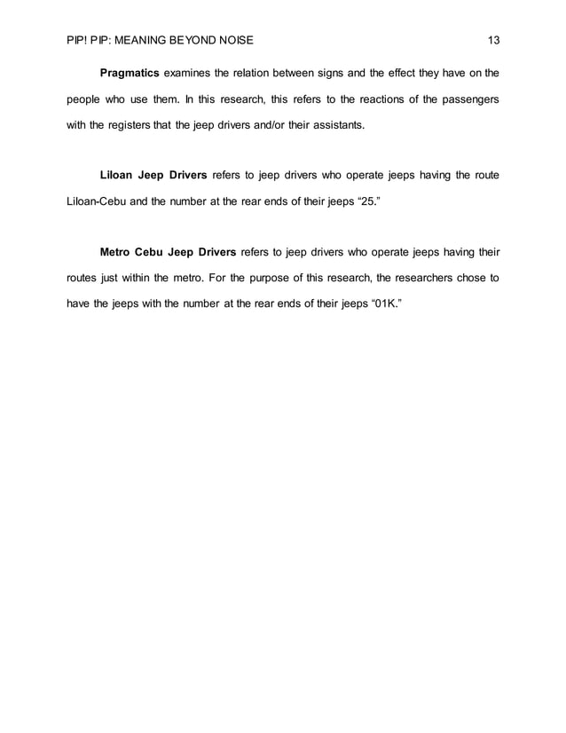 Pip! Pip! Meaning Beyond Noise | DOCX