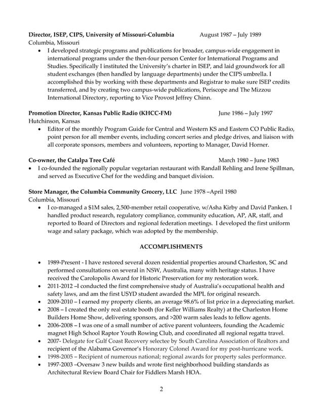 Wendy Hermance CV January 2015 | PDF