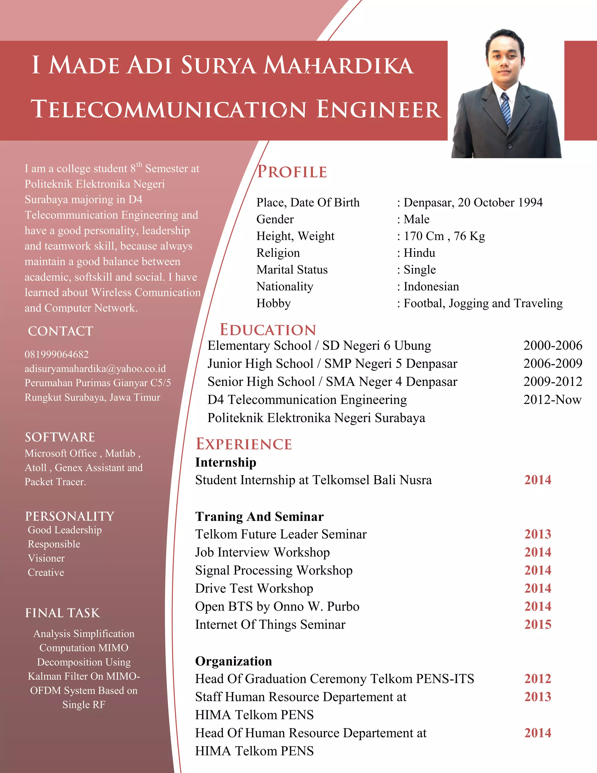Cv I Made Adi Surya Mahardika Pdf