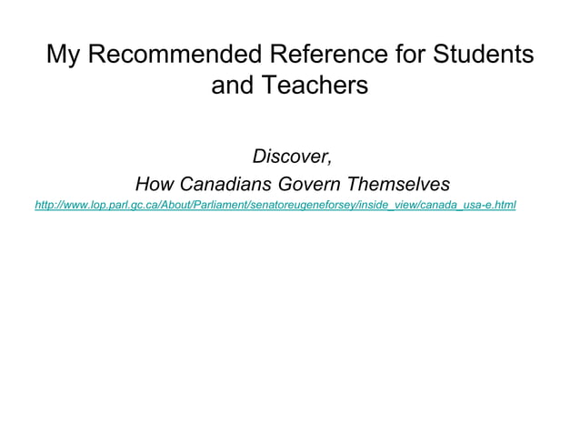 The Canadian Political System: A Comparative Perspective | PPTX ...
