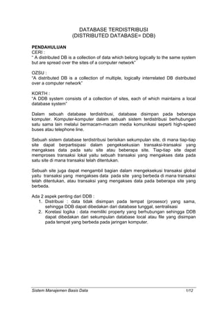 9 database terdistribusi | PDF