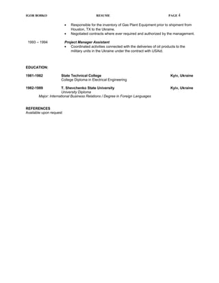 I. Bobko_Buyer-Expeditor | PDF