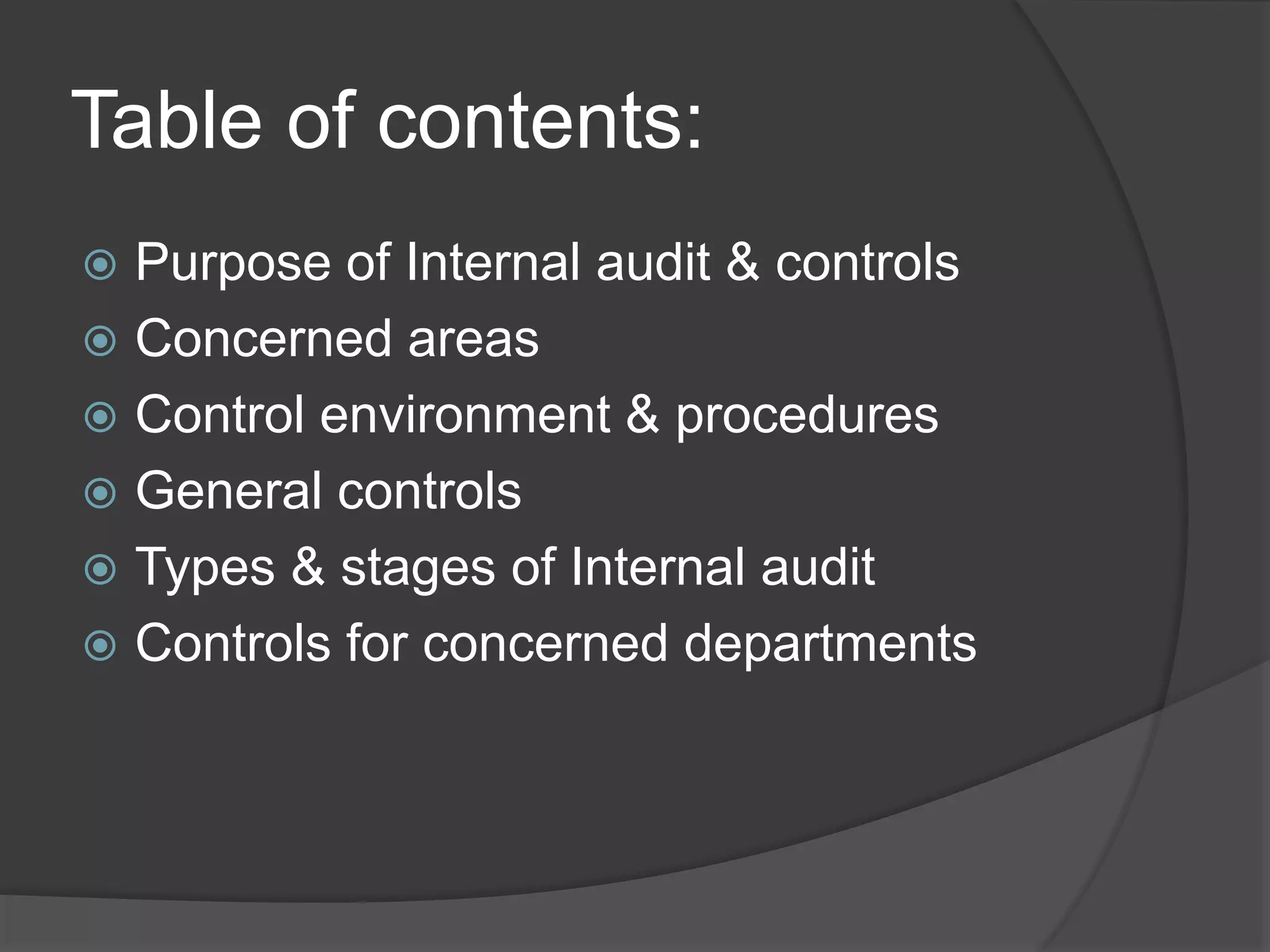 audit plan & controls | PPT
