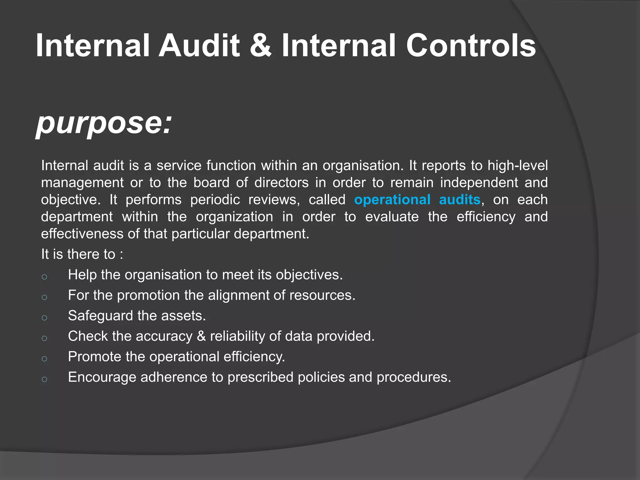 audit plan & controls | PPT