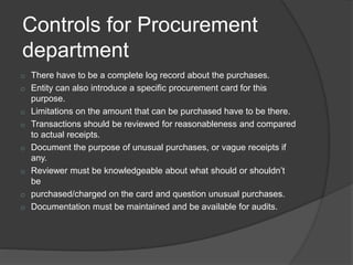 audit plan & controls | PPT