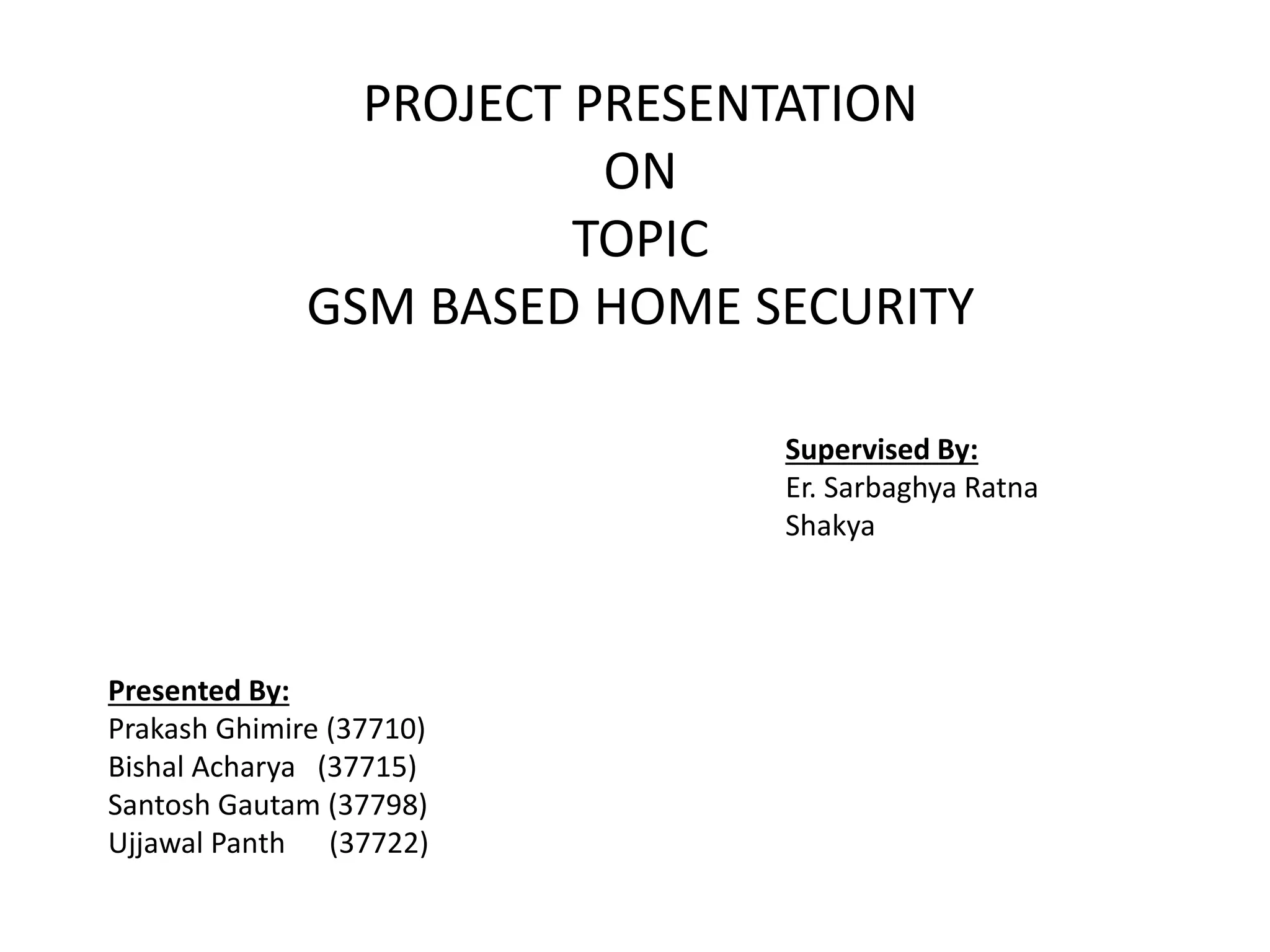 Final Year Project Presentation | PPT