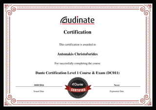 Dante Level-1 | PDF | Education