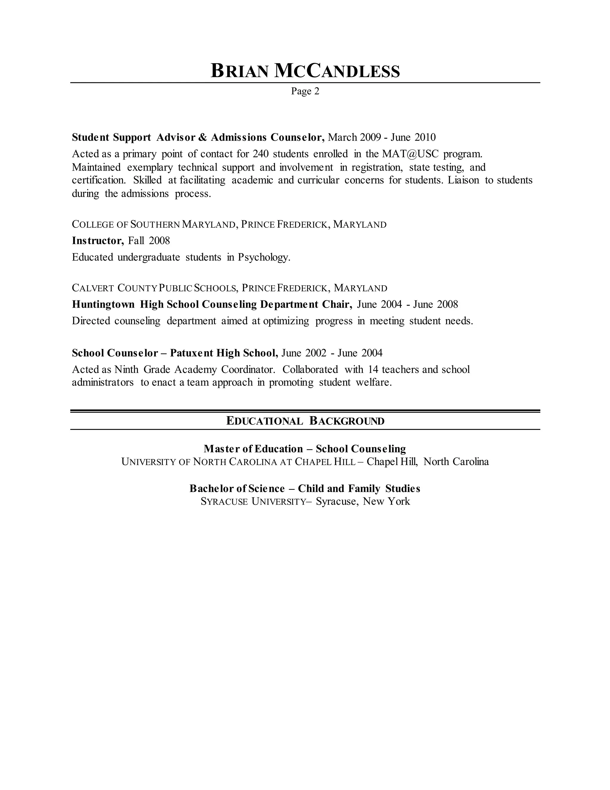 Brian-McCandless-Resume-January 2017 | PDF