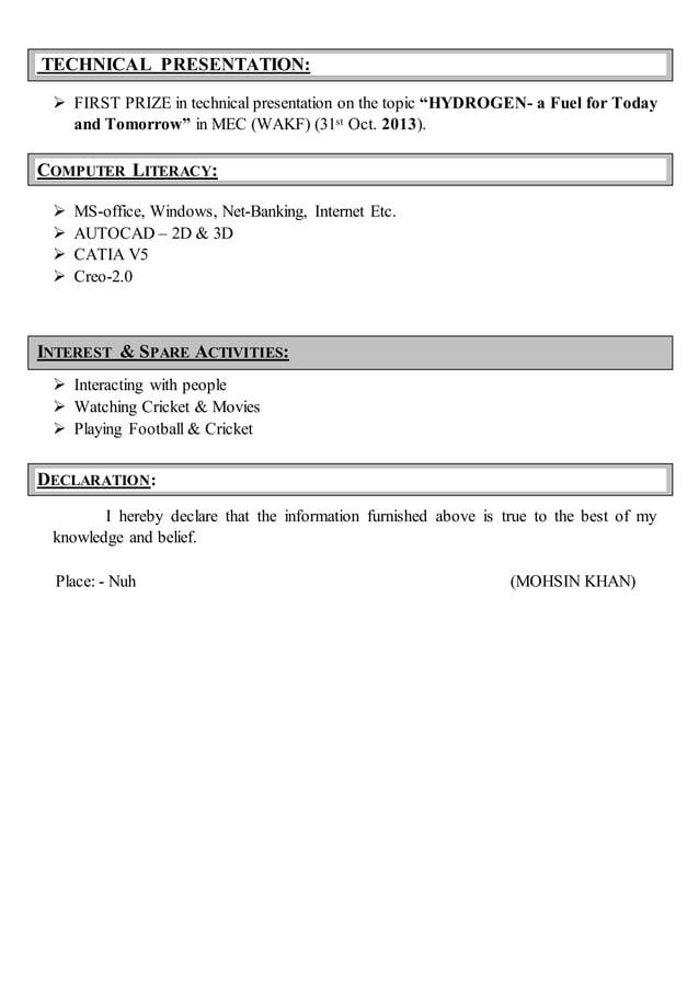 mohsin resume m.tech