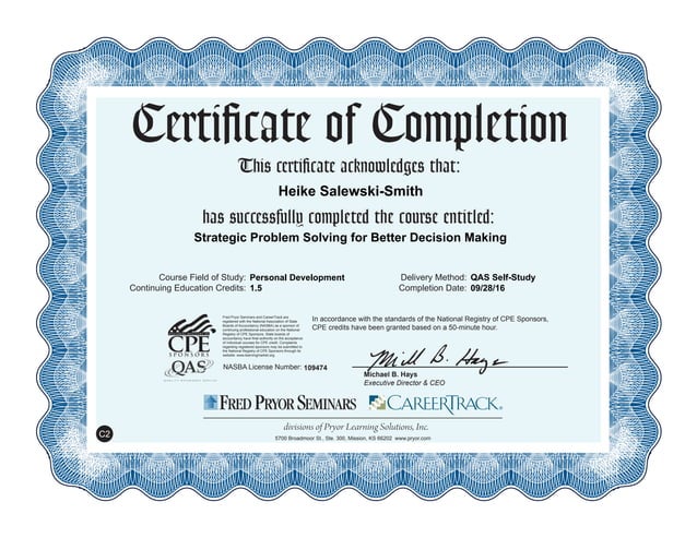 Strategic Problem Solving for Better Decision Making - CPE | PDF