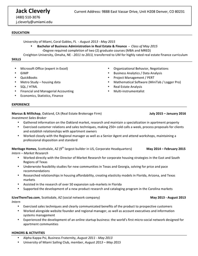 Jack Cleverly Resume 2-23-16