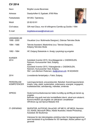 CV2014 med referencer | PDF