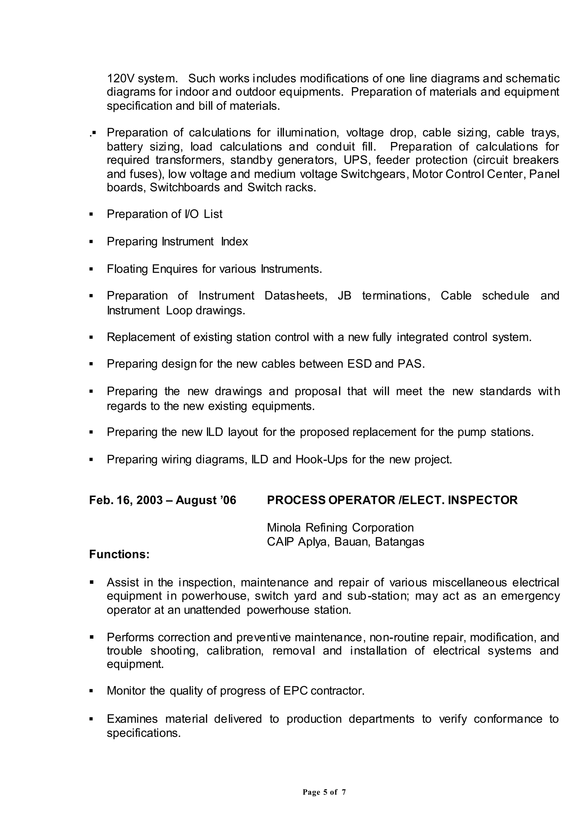 Ariel Pacis CV(2016) | DOCX