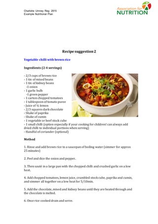 Meal plan example | PDF