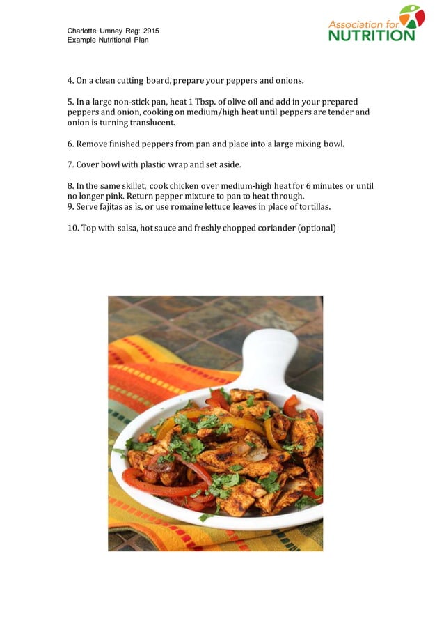 Meal plan example | PDF