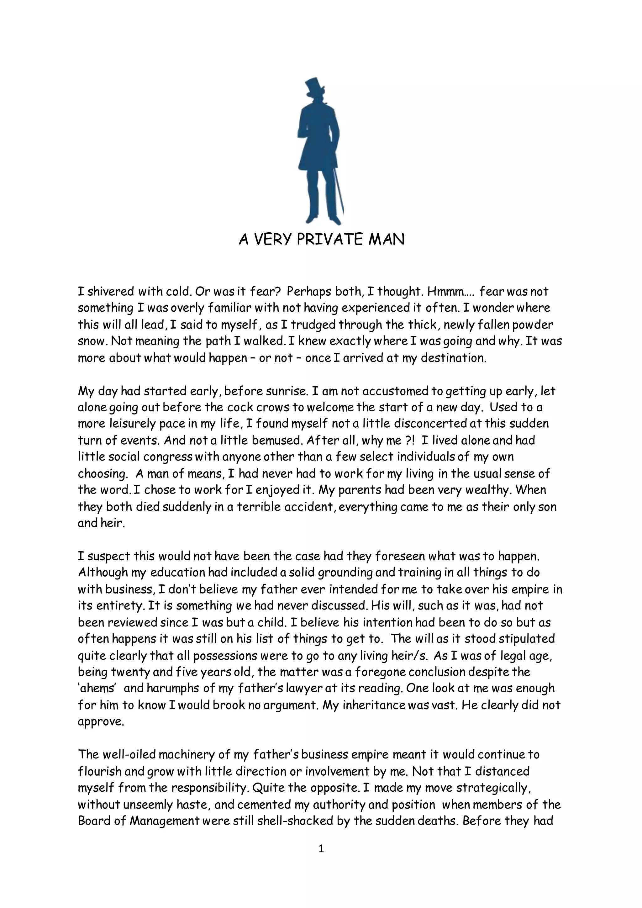 A Very Private Man | DOCX | Single Life | Family and Relationships