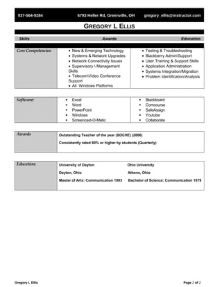 Combination Resume 2017 Ellis | PDF