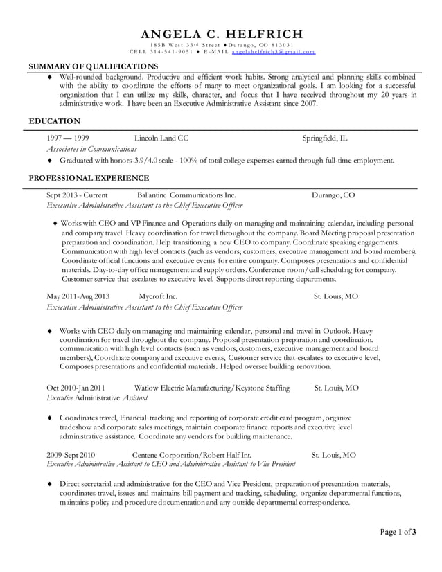 Angela Helfrich Resume | PDF