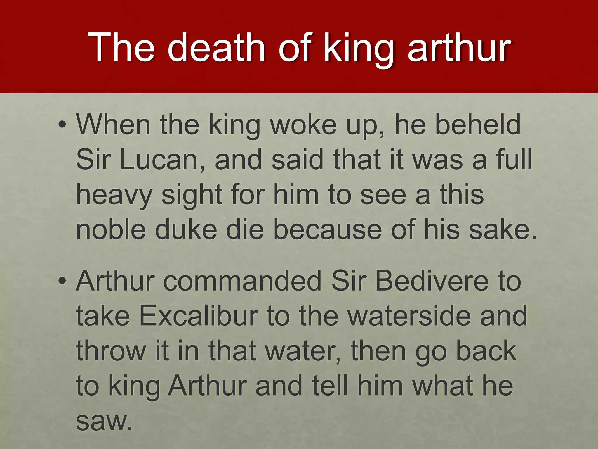 Death of King Arthur | PPTX