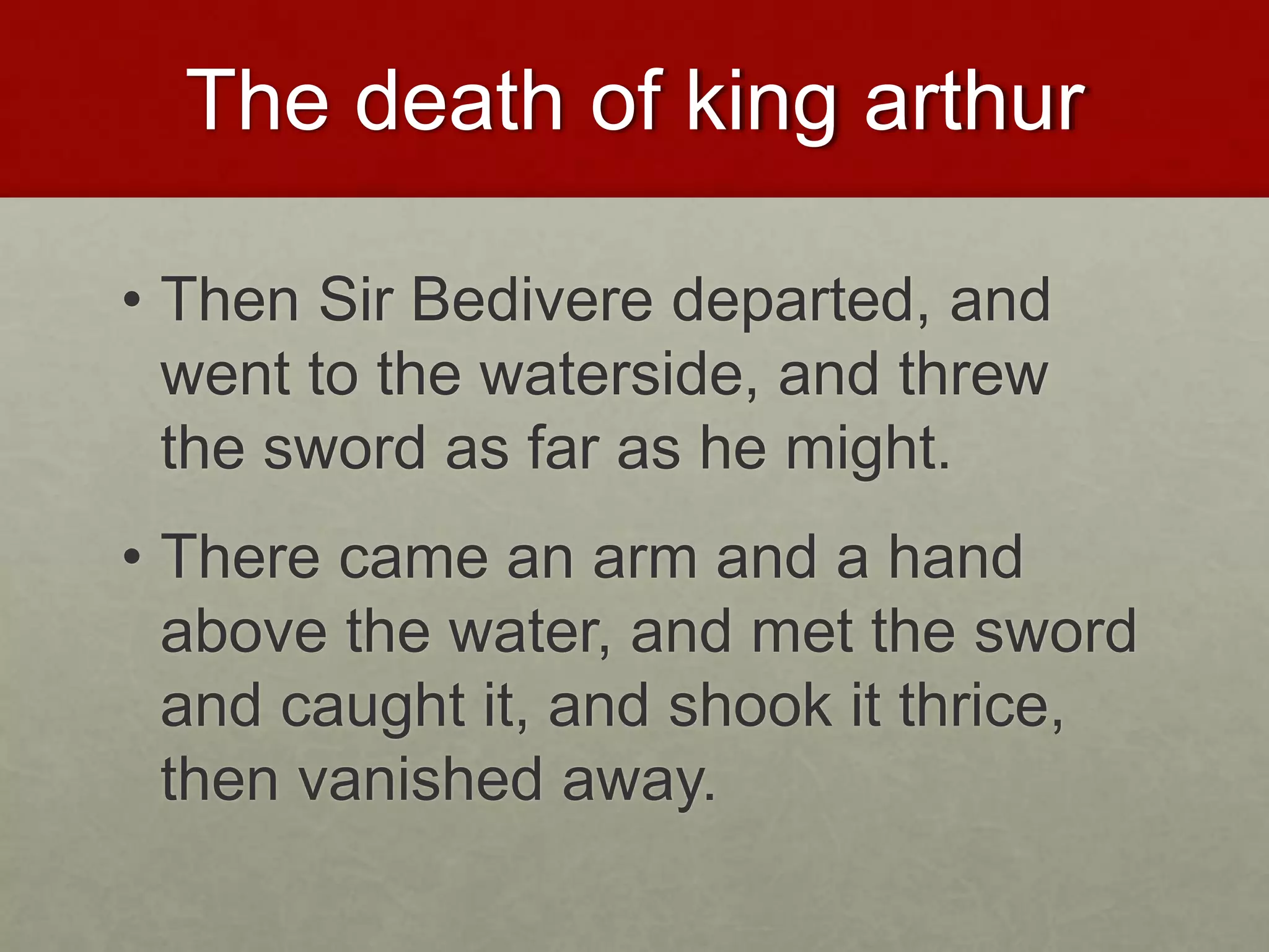 Death of King Arthur | PPTX