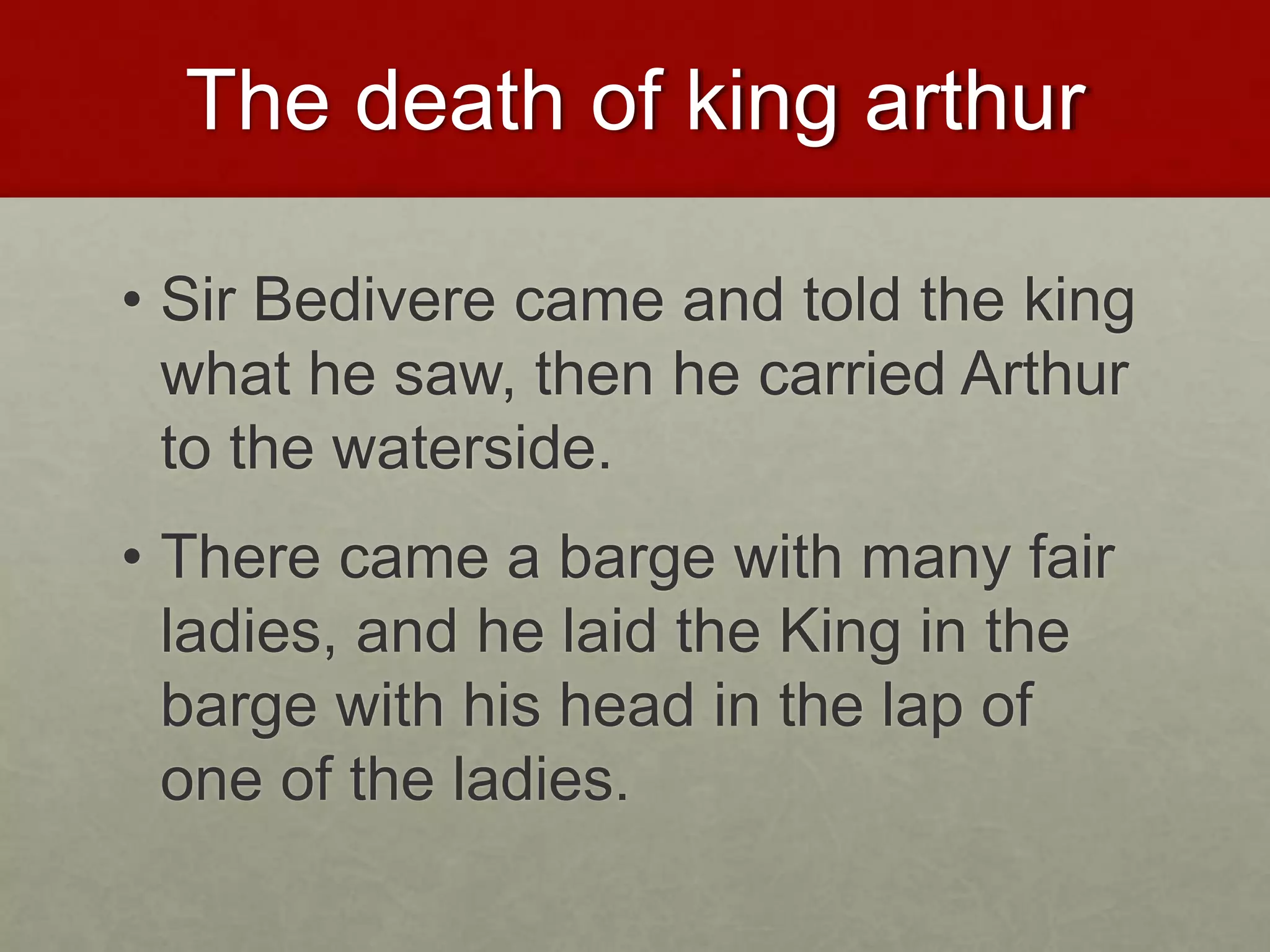 Death of King Arthur | PPTX