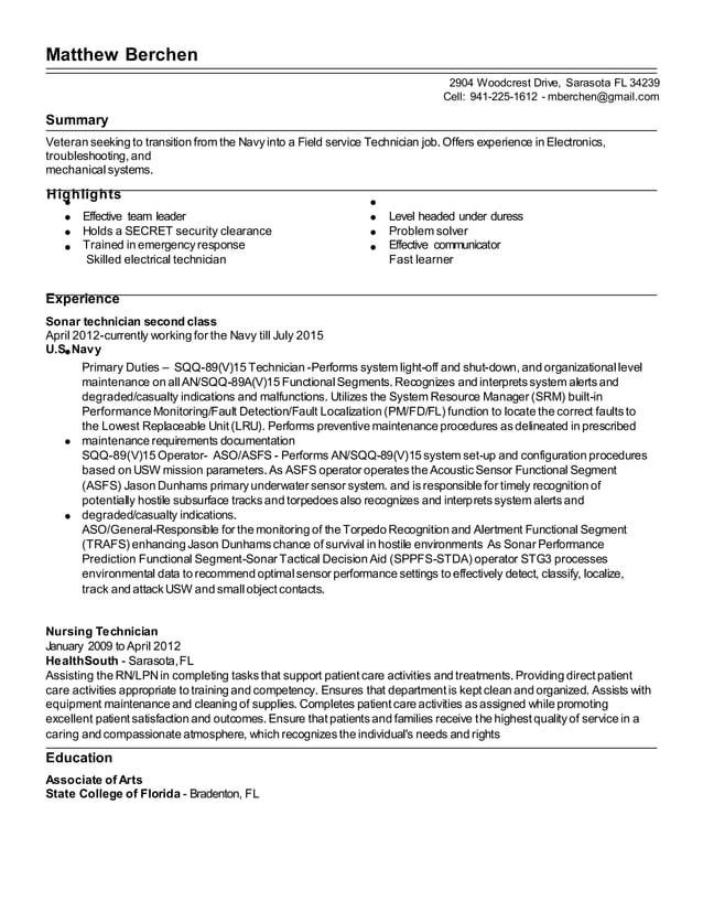 Matthew Berchen Resume | DOCX