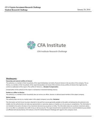 CFA IRC Team E | PDF | Stocks and Bonds | Personal Investing