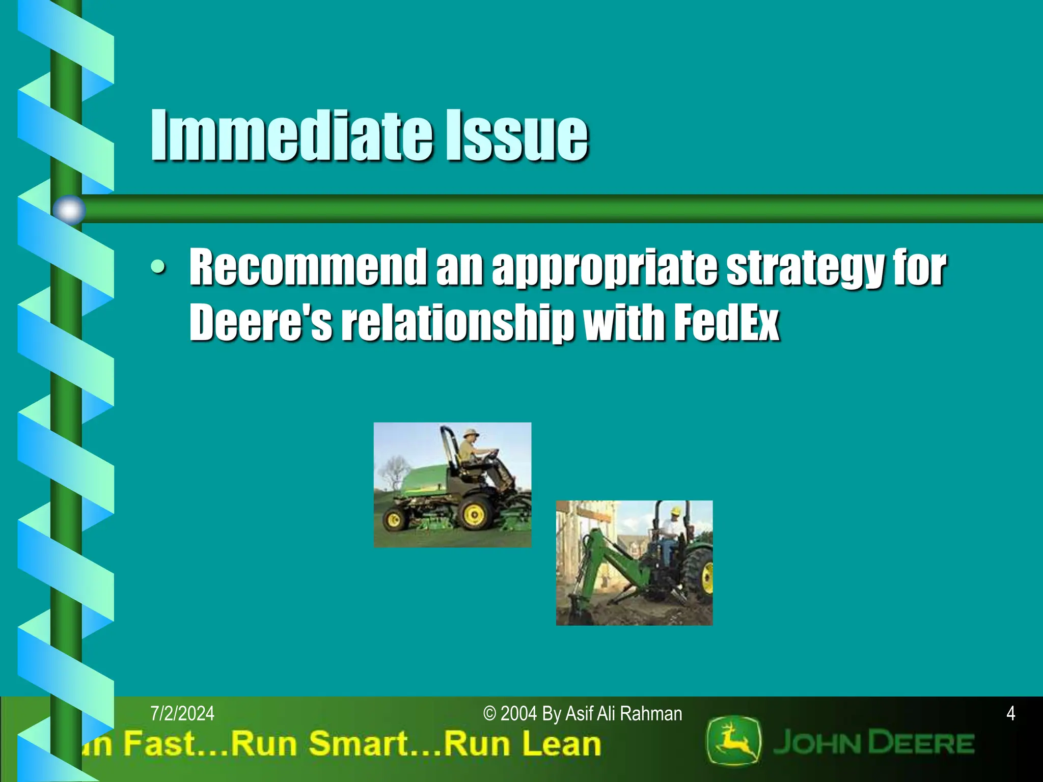Deere & Company Worldwide Logistics case study | PPT