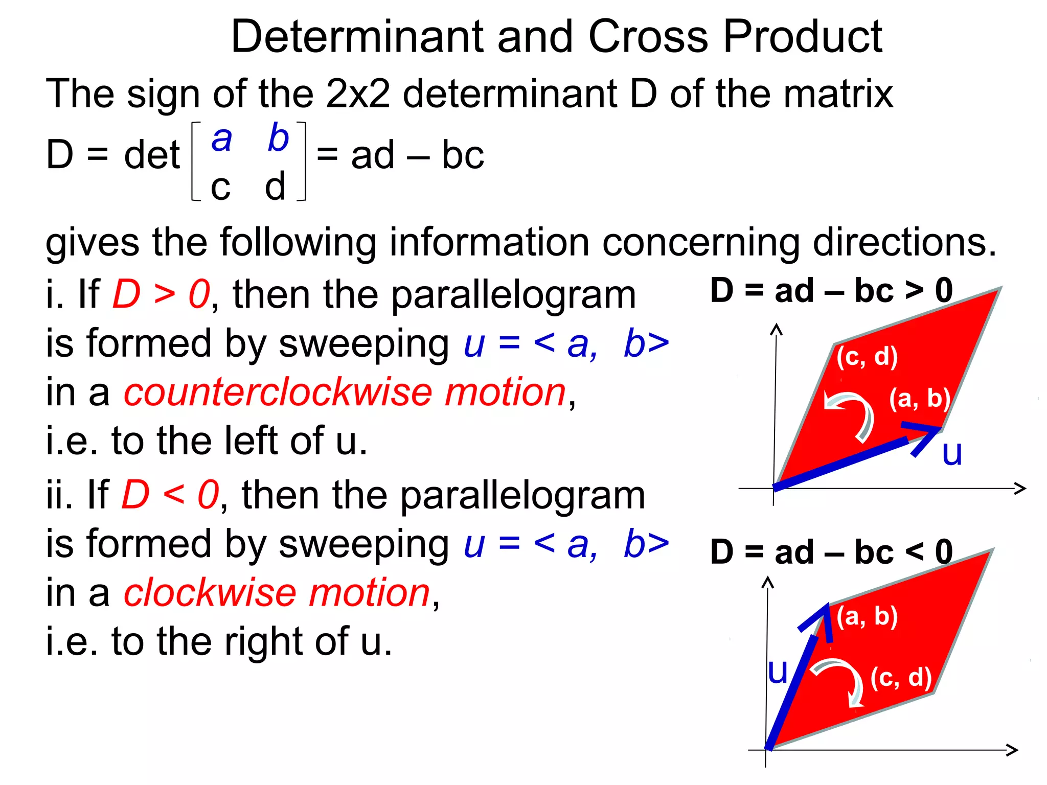 9 Determinant And Cross Product Ppt