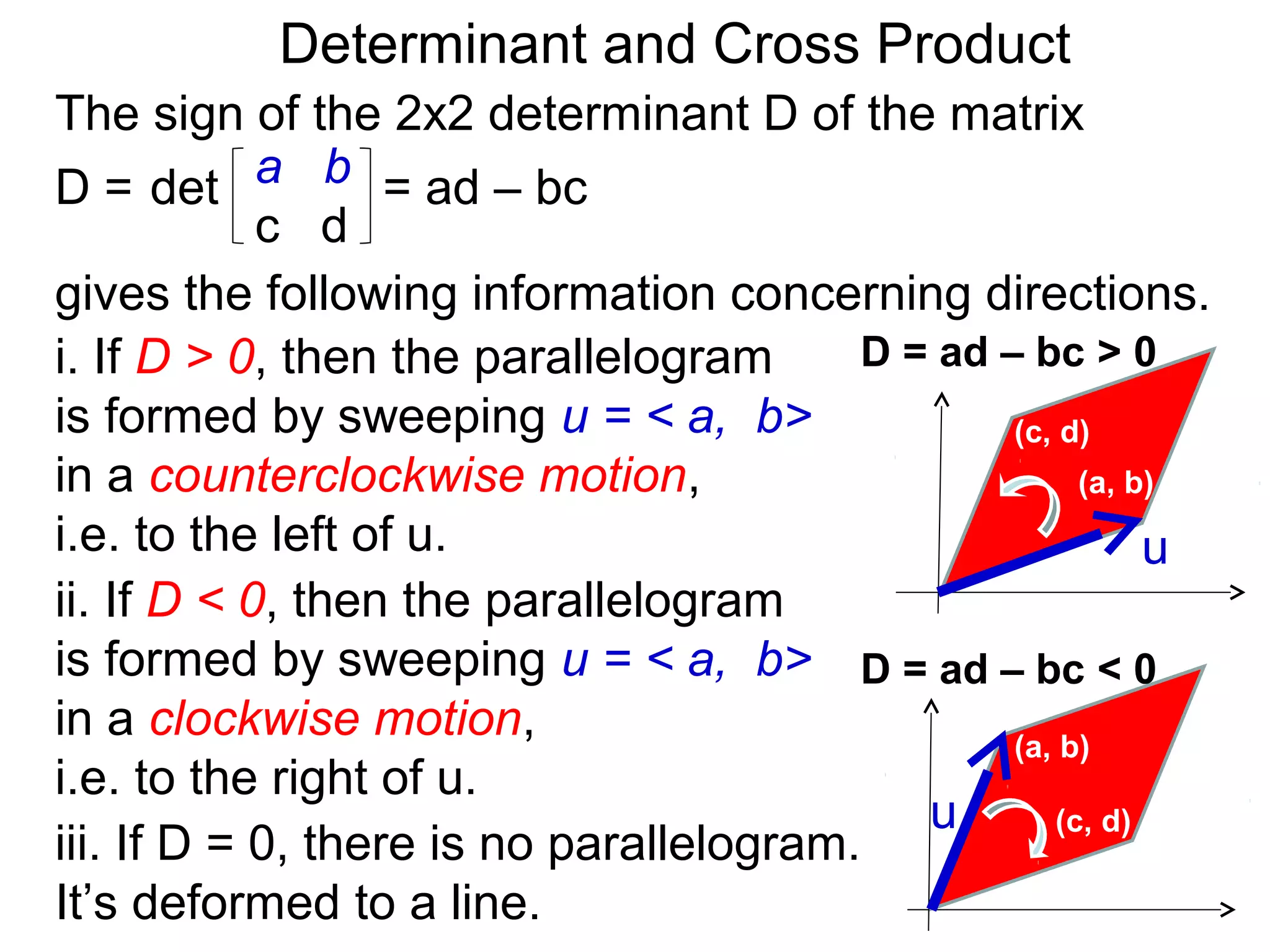 9 determinant and cross product | PPT