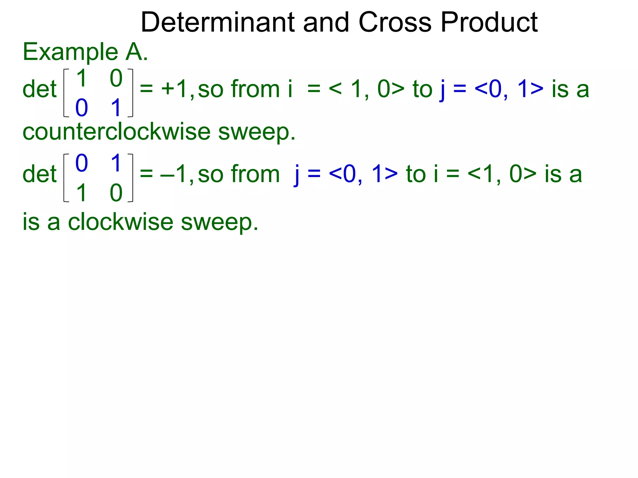 9 determinant and cross product | PPT