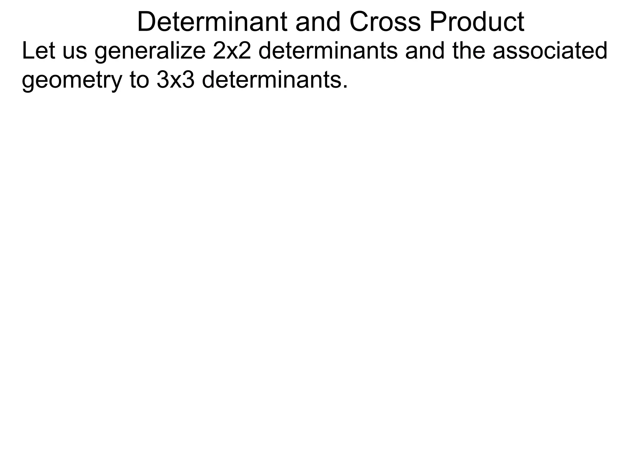 9 determinant and cross product | PPT