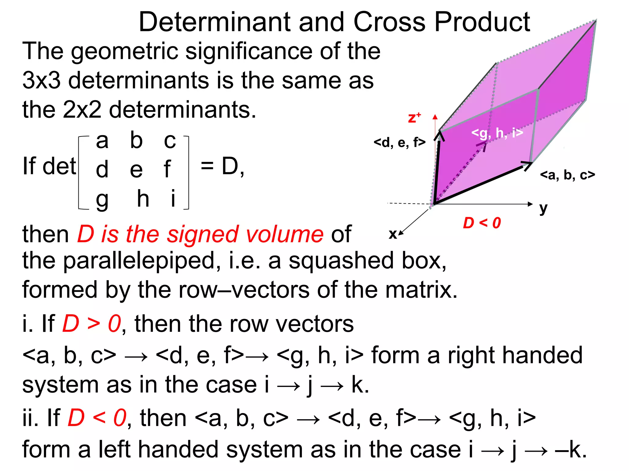 9 determinant and cross product | PPT