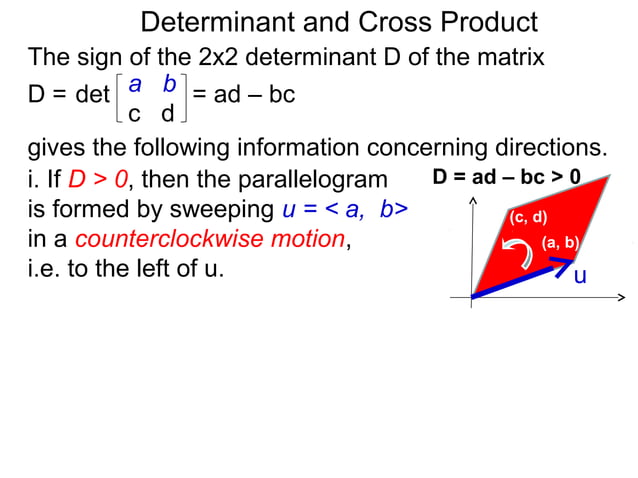 9 determinant and cross product | PPT